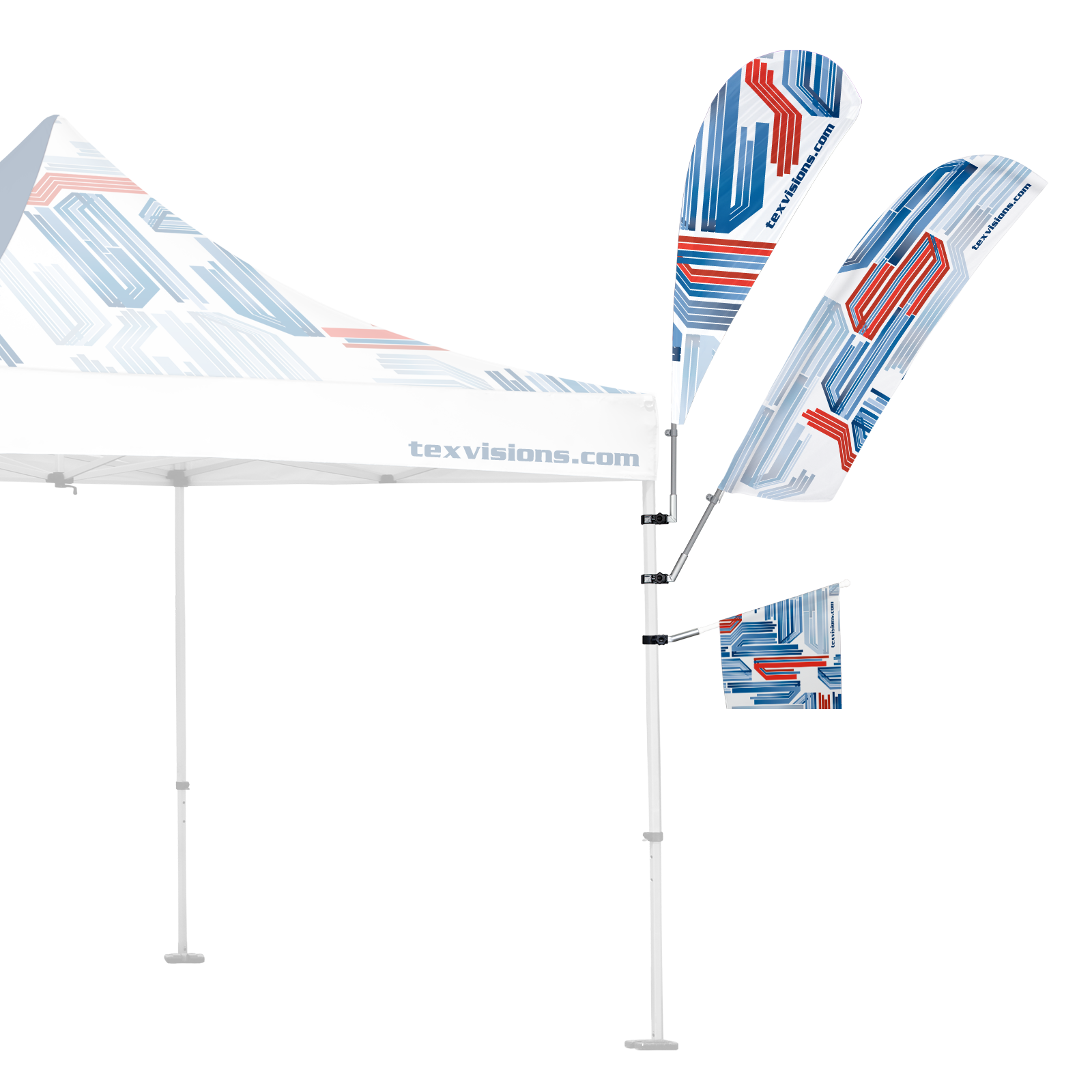 Custom Tent Flags & Tent Feather Banners | Tex Visions